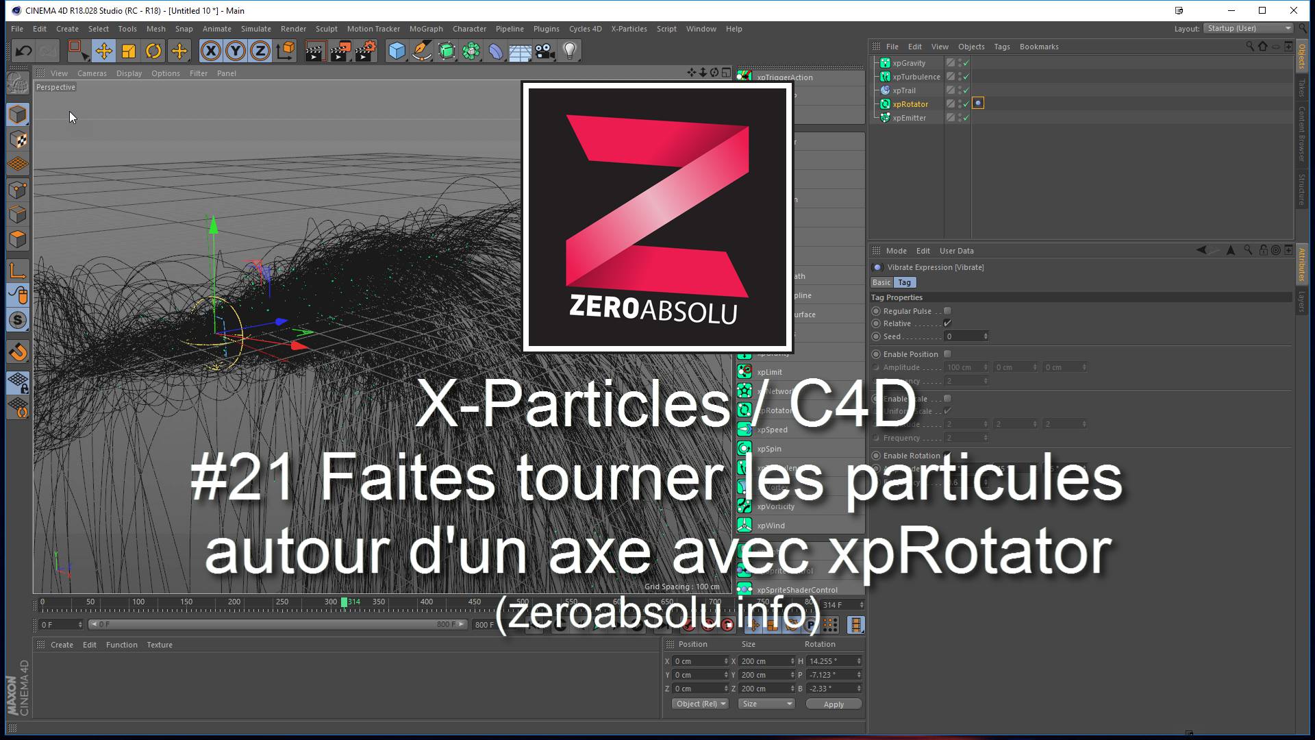 X-Particles / Cinema 4D – #21 Faites tourner les particules autour d’un ...