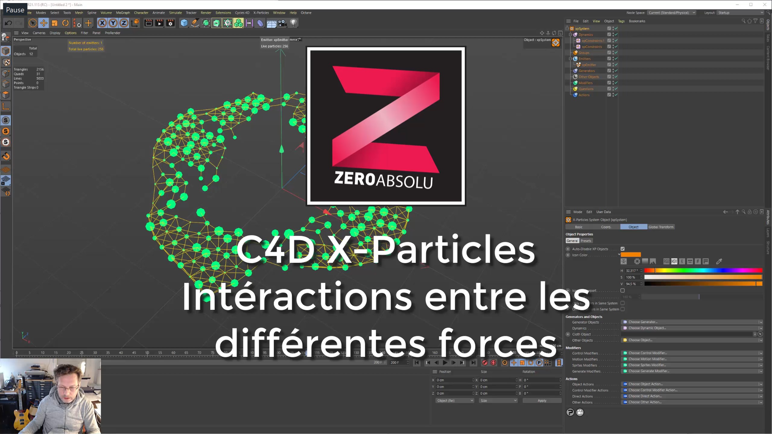 Cinema 4D / X-Particles : Interactions entre différentes forces ... Cinema 4D / X-Particles : Interactions entre différentes forces ...